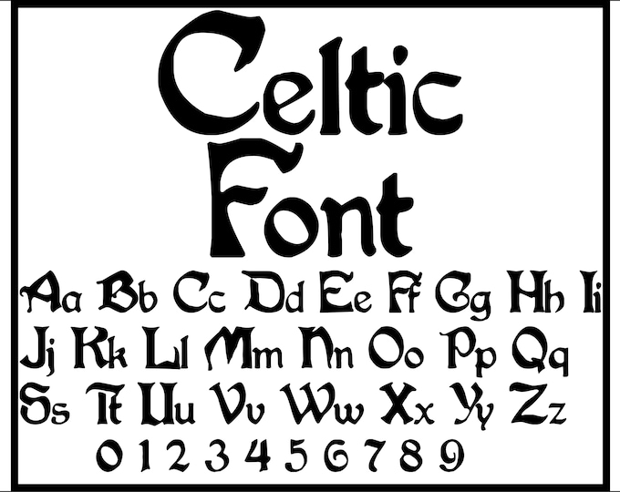 Celtic Font Irish Font Gaelic Font Celtic Letters Svg Celtic Alphabet ...