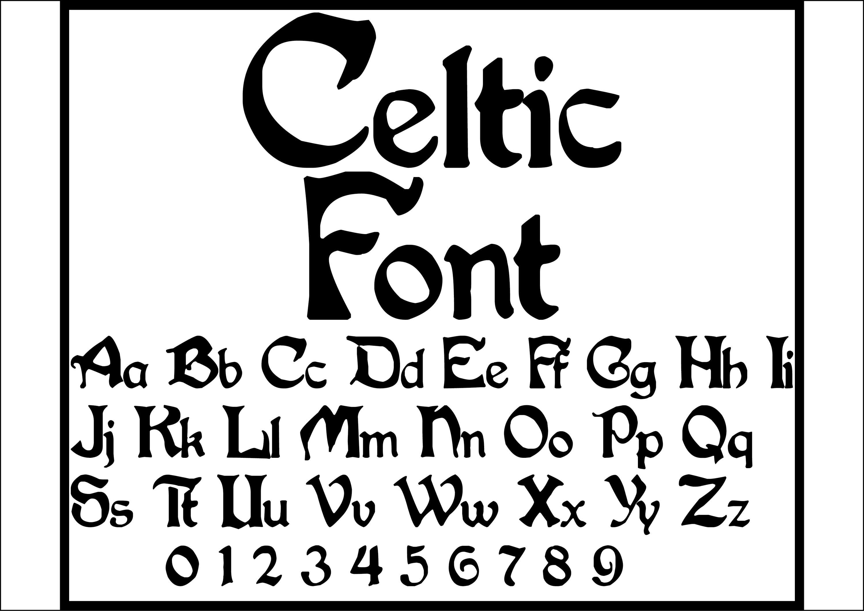 Celtic Font, Irish Font Svg, Gaelic Font, Celtic Letters Svg, Celtic ...