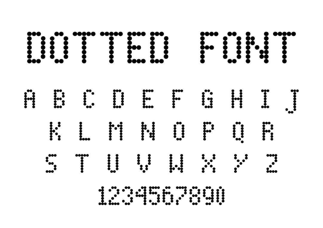 Dotted Font, Polka Dot Font SVG, Polka SVG, Polka Dot Alphabet Svg ...
