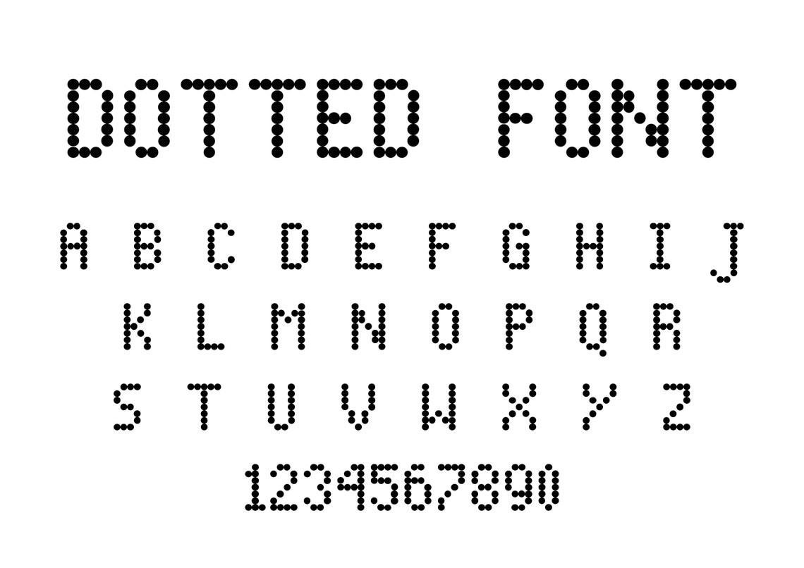 Dotted Font, Polka Dot Font SVG, Polka SVG, Polka Dot Alphabet Svg ...