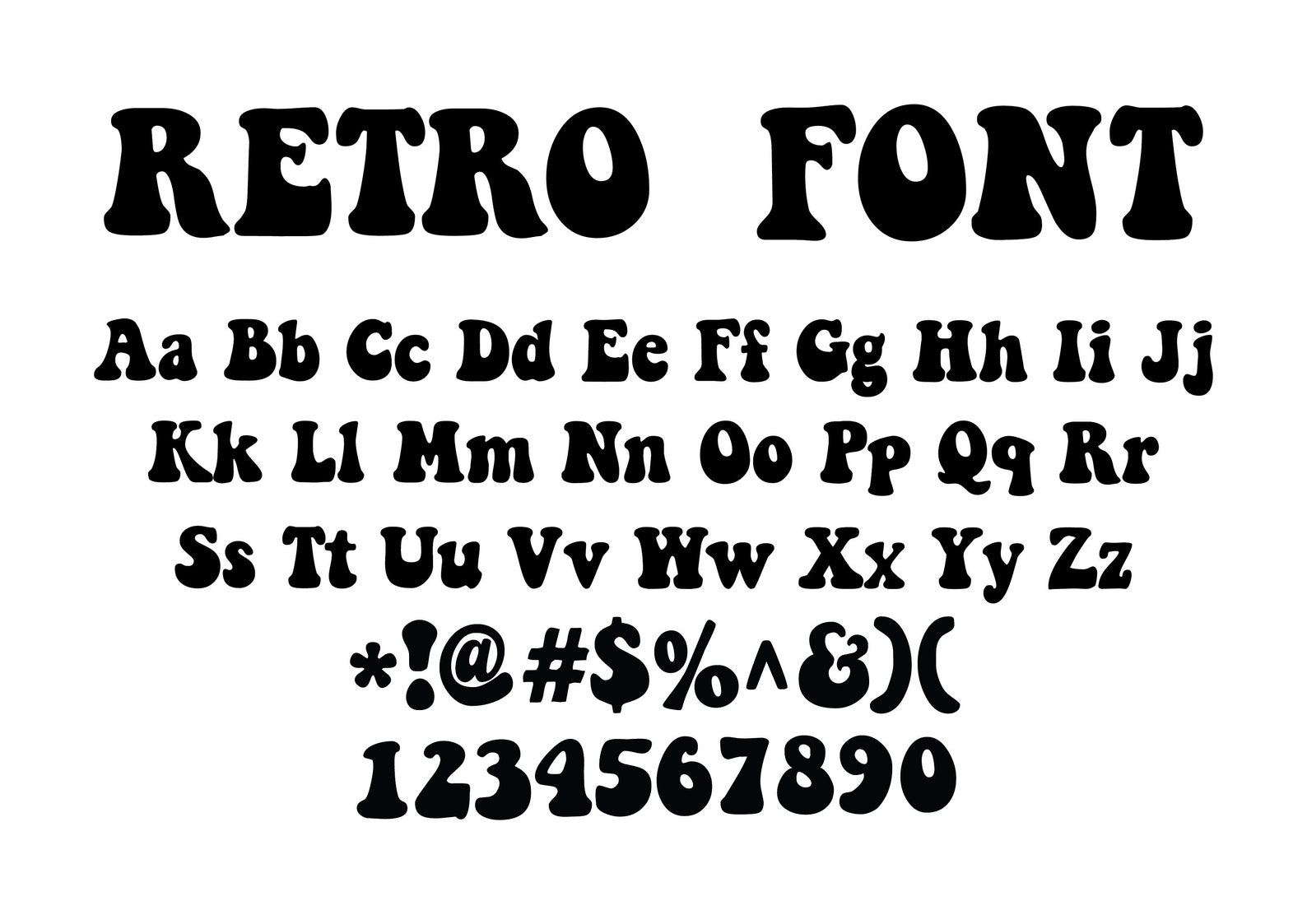 Retro Font, Retro Alphabet SVG, Vintage Font, Groovy Alphabet, Retro ...