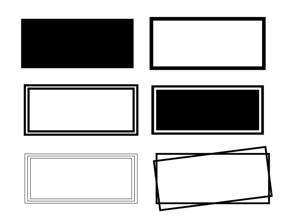 Rectangle SVG, Frame SVG for Commercial Use, Cut File, Rectangle Png ...