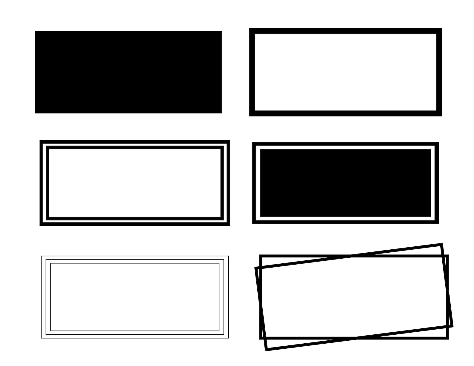 Rectangle SVG, Frame SVG for Commercial Use, Cut File, Rectangle Png ...