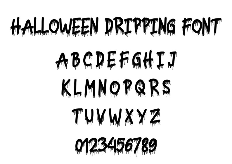Dripping Font SVG, Dripping Alphabet, Dripping Cut Files, Svg Files for ...