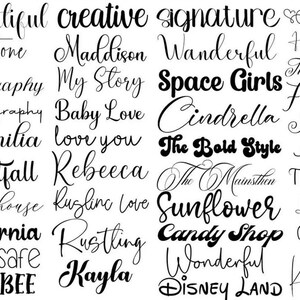 Handwritten 50 Fonts, Font Bundle, Handwritten Font, Heart Font, Fonts ...