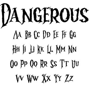 Dangerous Font, Halloween Font, Cricut Font, Spooky Font, Fonts for ...