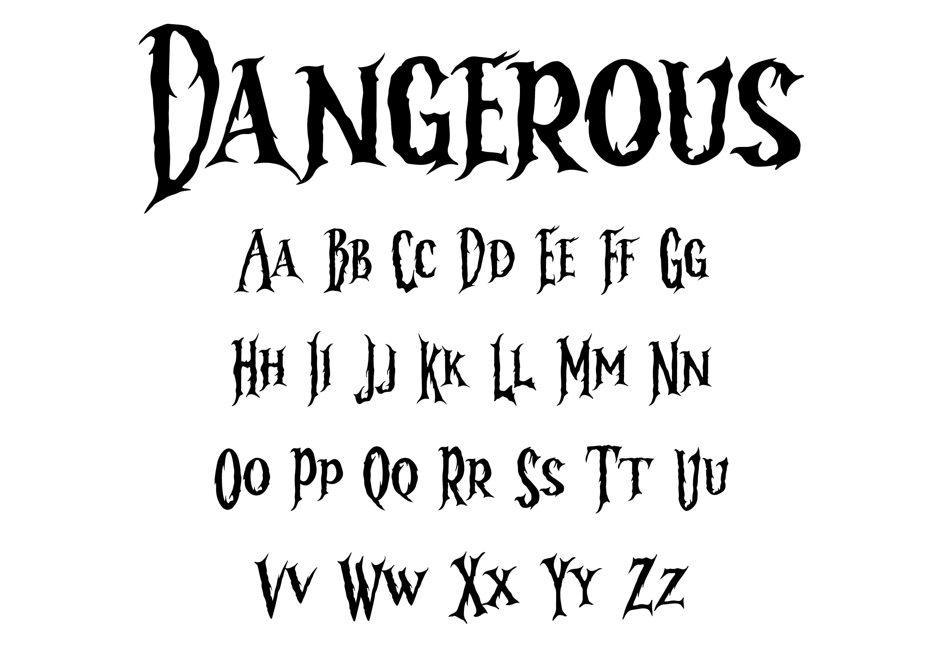 Dangerous Font, Halloween Font, Cricut Font, Spooky Font, Fonts for ...