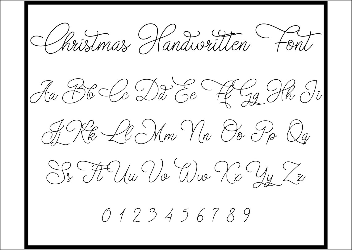 Christmas Handwritten Font, Fonts for Cricut,holiday Fonts Svg ...