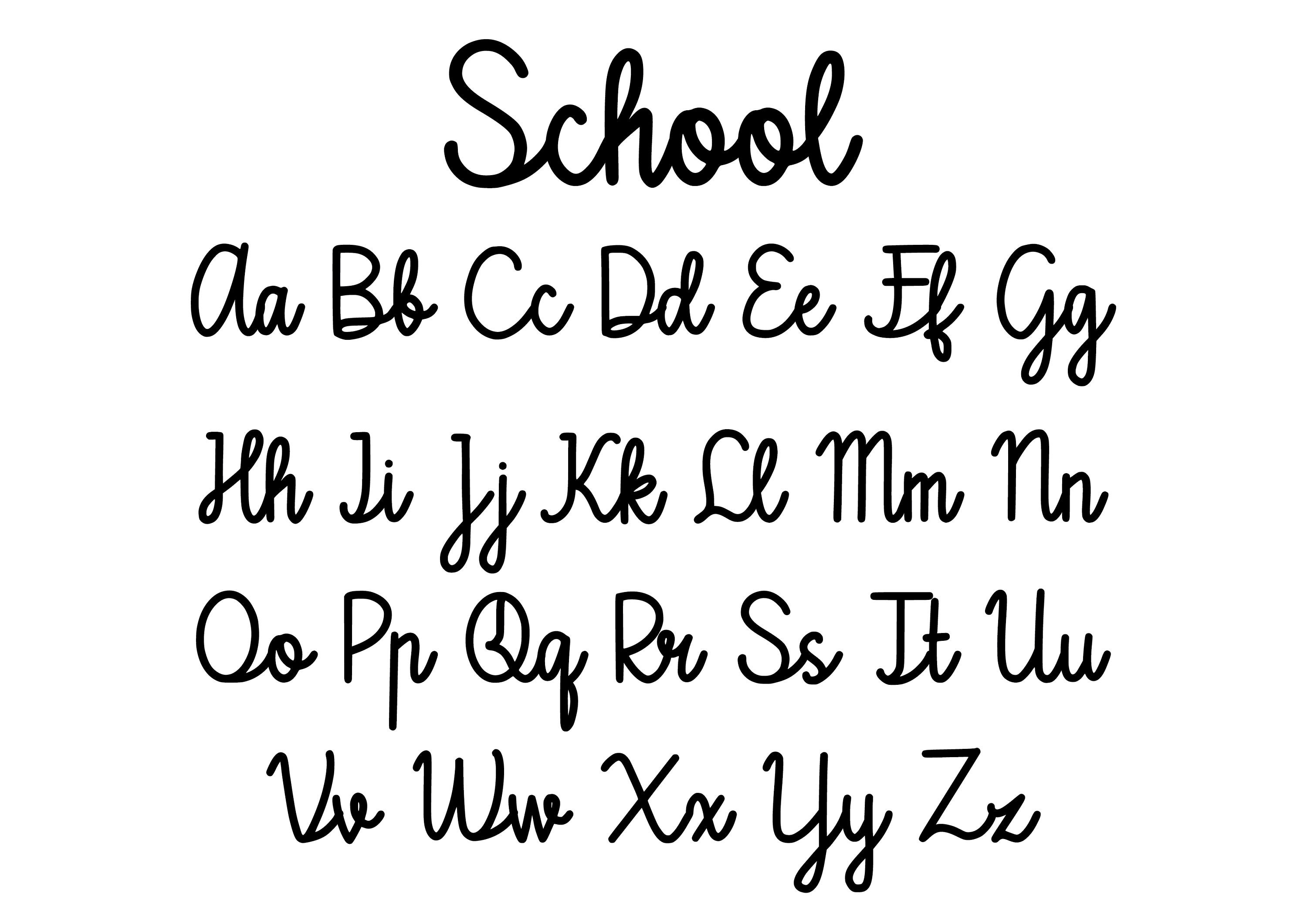 School Note, Handwritten Font, Font SVG TTF, Font Duo, Study Font ...