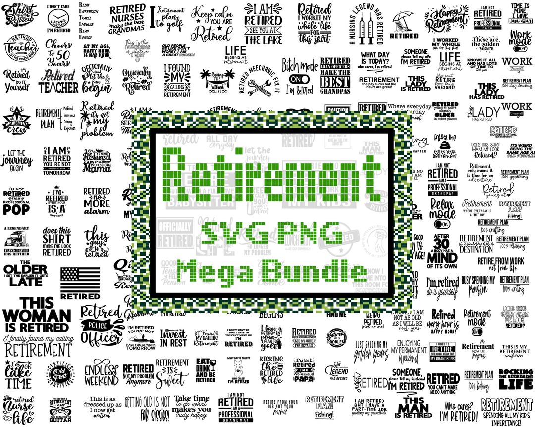 200 Retirement SVG Bundle, Happy Retirement SVG, Retirement Quotes SVG ...