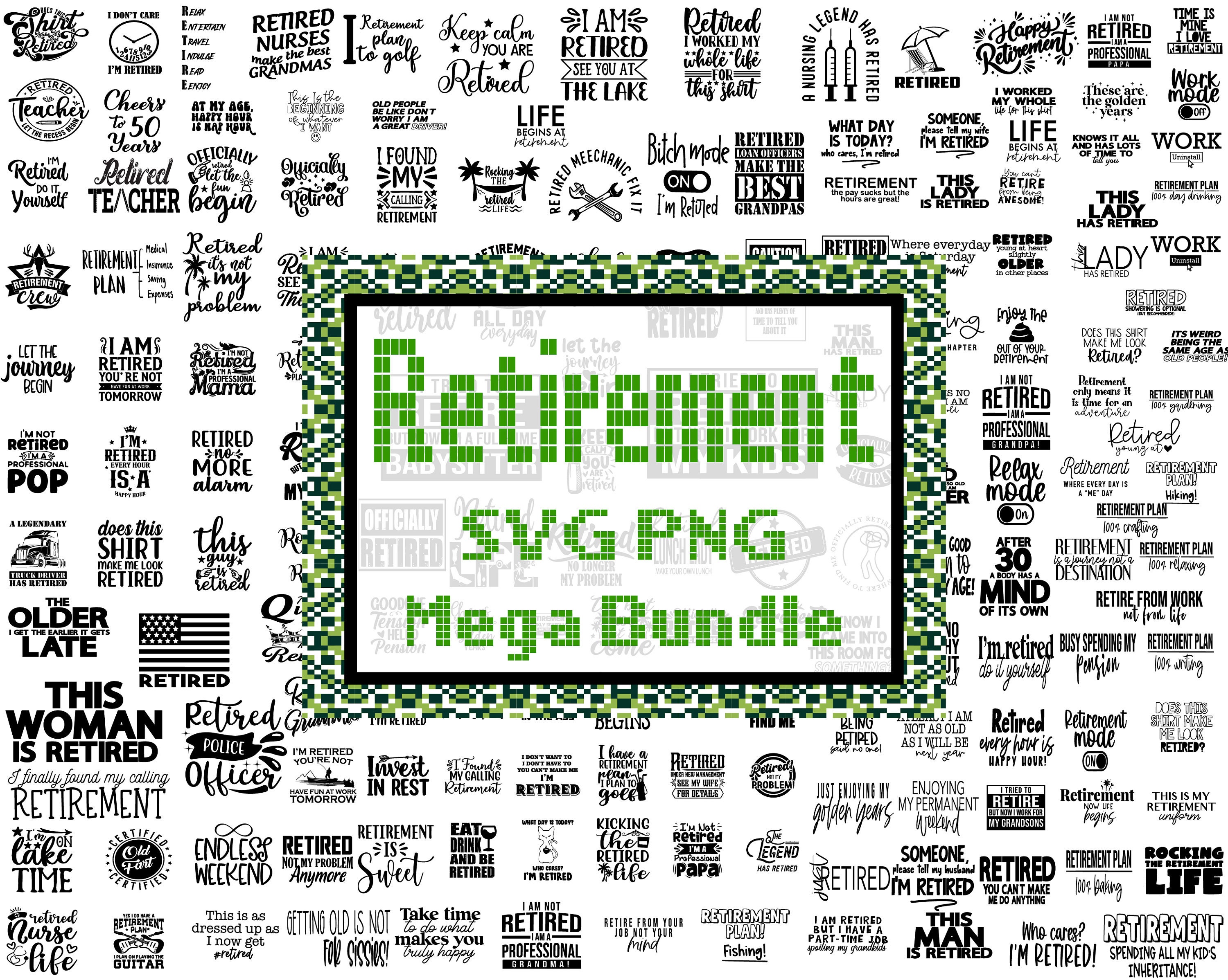 200 Retirement SVG Bundle, Happy Retirement SVG, Retirement Quotes SVG ...