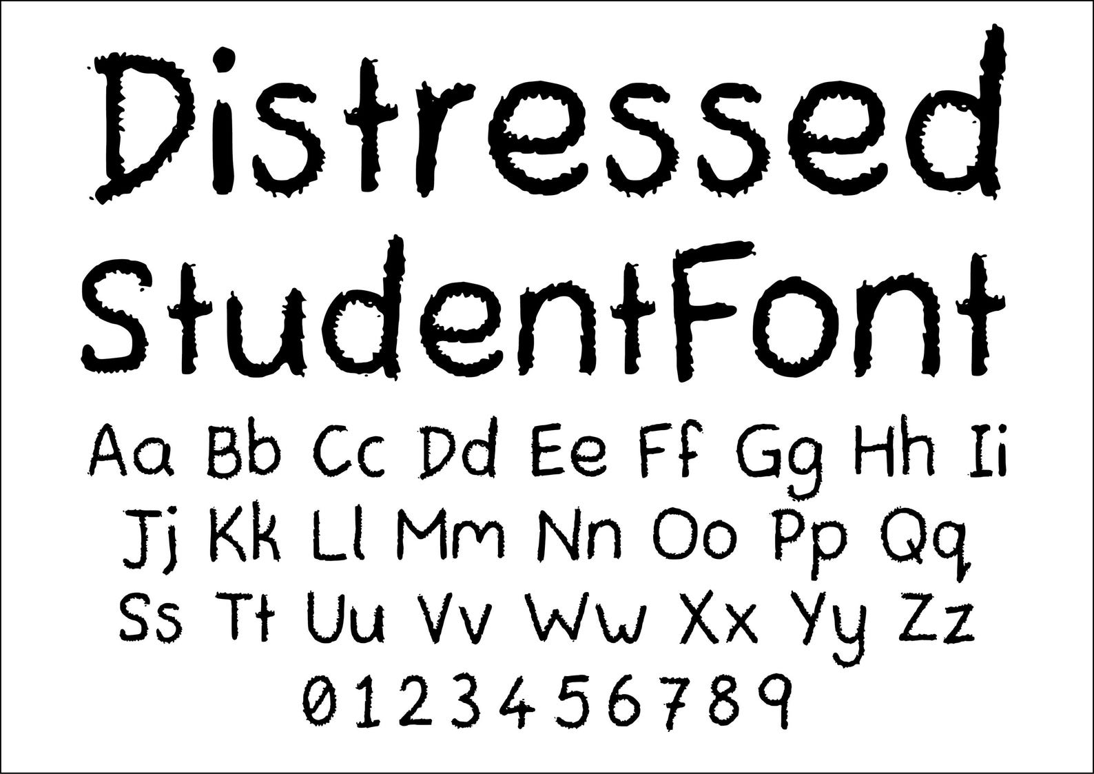 Distressed Font SVG, Distressed Font TTF, Instant Download, Font Svg ...