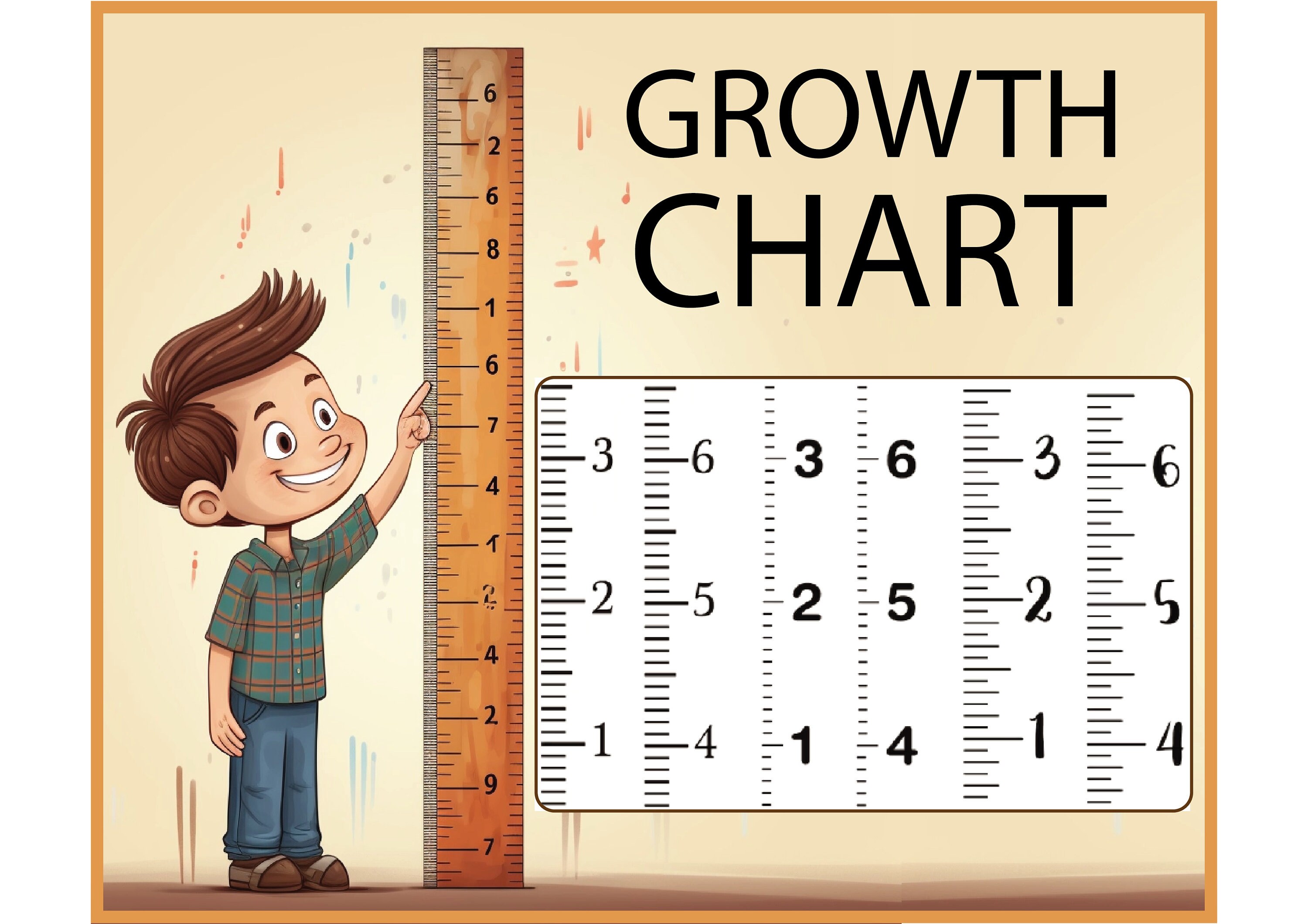 GROWTH CHART SVG, Growth Ruler Svg, Wall Ruler Svg, Growth Chart, Ruler ...