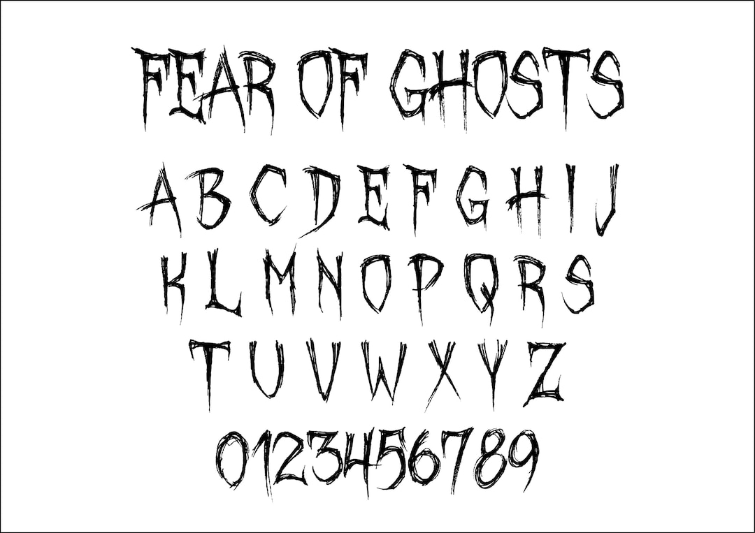 Horror Font SVG, Ttf, Horror Alphabet Svg, Bone Font Svg, Instant ...