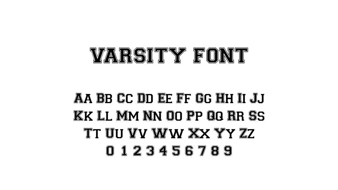Varsity Font SVG, Jersey Font Svg, Sports SVG Alphabet, Varsity Letters ...