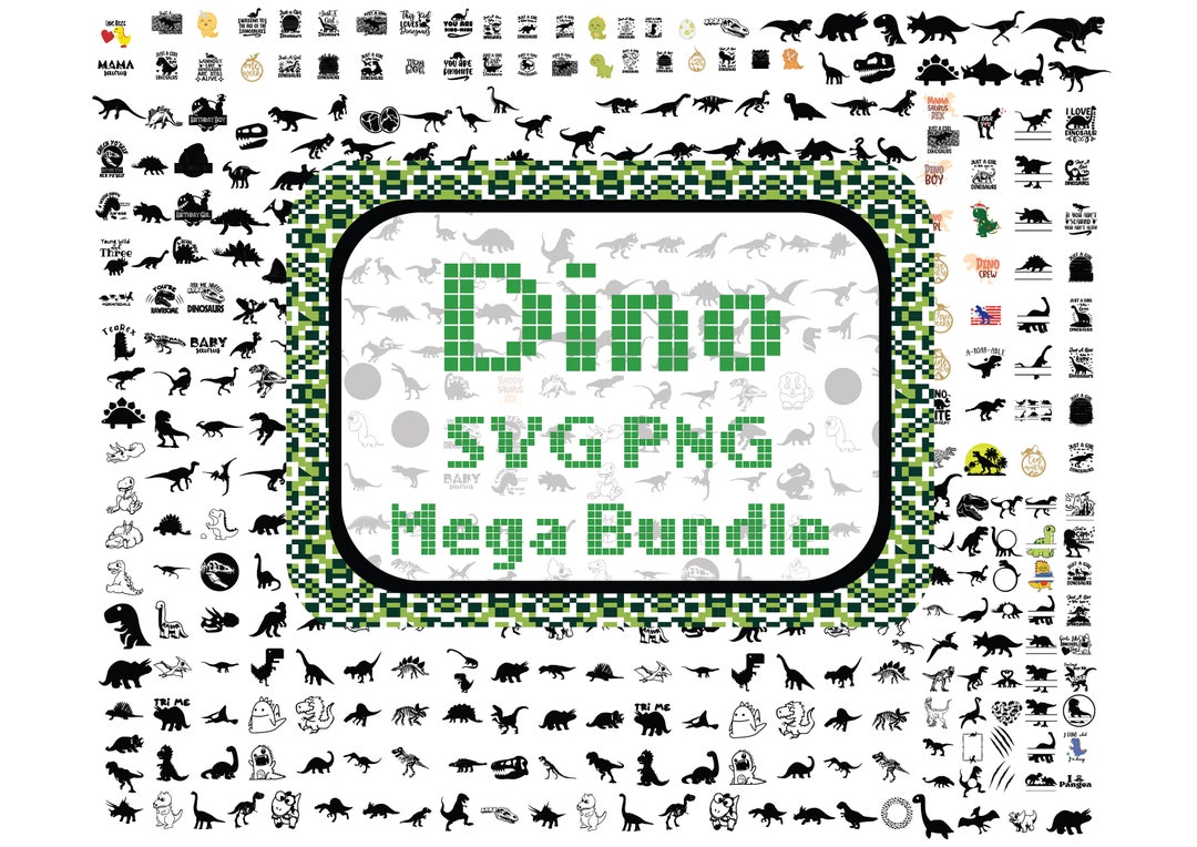 Dinosaur SVG Bundle, Dinosaur PNG Bundle, Dinosaur Clipart, Dinosaur ...