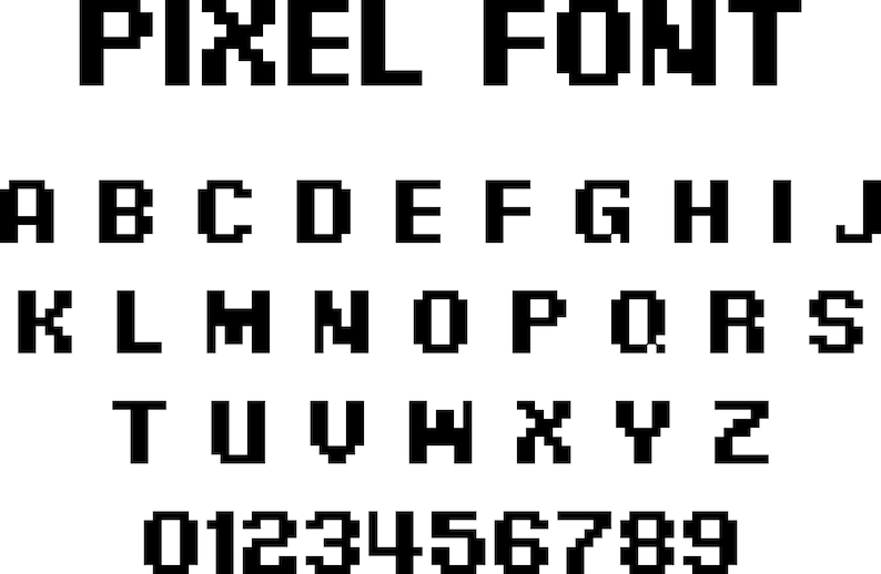 Pixel Font Svg, Pixel Font Ttf, Pixel Font Otf, Arcade Game Font Svg ...