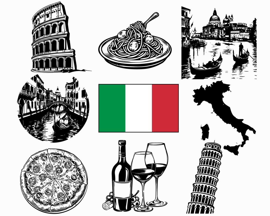 ITALIAN BUNDLE SVG, Italian Flag Svg, Flag Bundle, Layered Cut Files ...