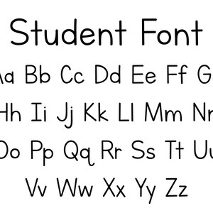 Student Font - Teacher Font, Student Fonts, Cricut Font, Handwriting ...