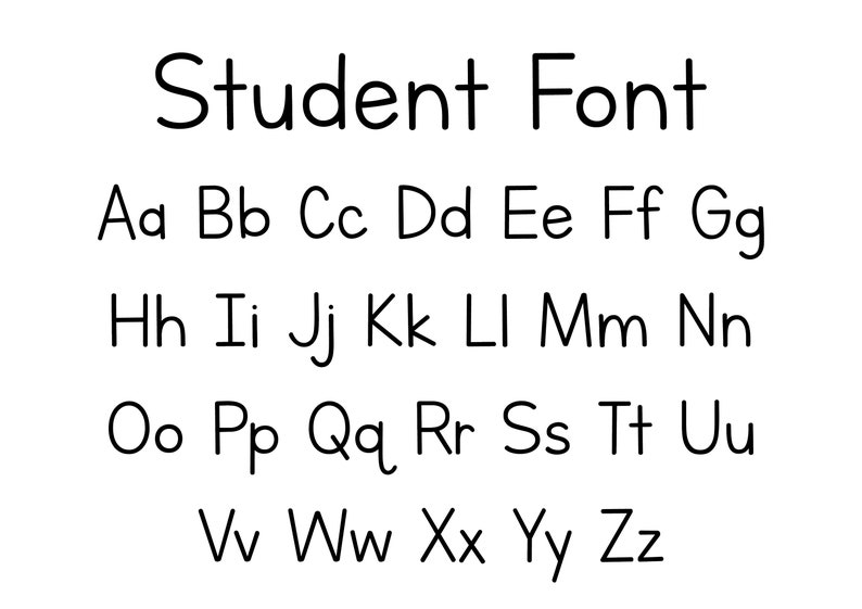Student Font - Teacher Font, Student Fonts, Cricut Font, Handwriting ...