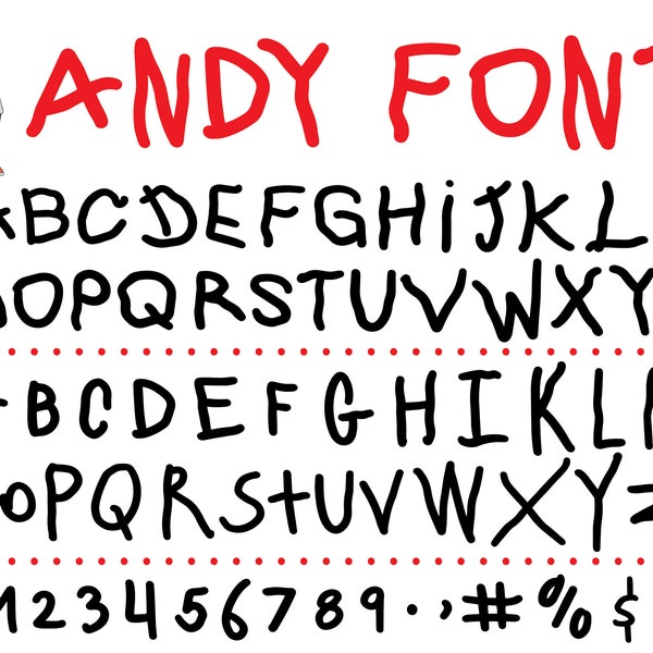 Toy Story Andy Alphabet - Etsy