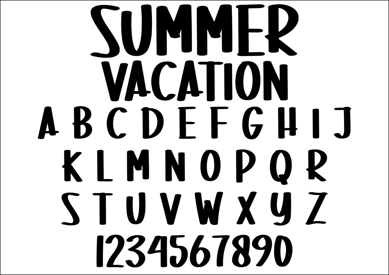 Summer Vacation Font, Handwritten Font, Cricut Font, Goodnotes Font ...