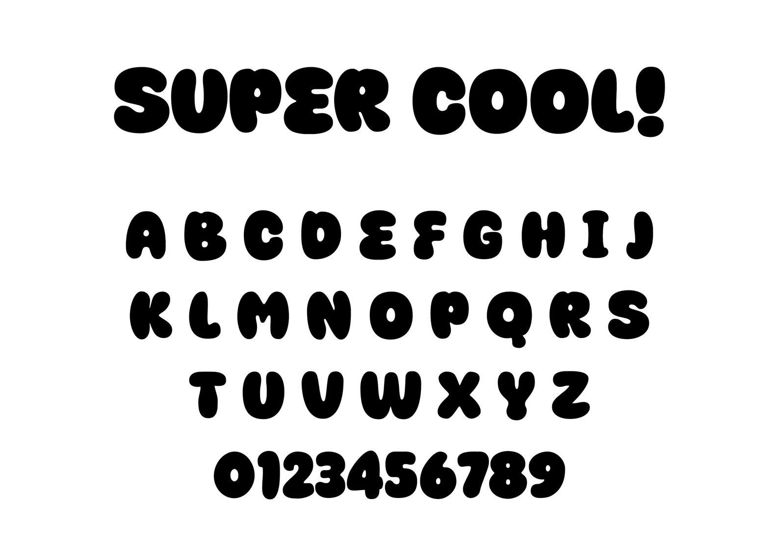 Super Cool - Bold Bubbly Font, Retro Font, Modern Font, Hippie Font ...