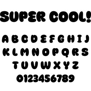 Super Cool - Bold Bubbly Font, Retro Font, Modern Font, Hippie Font ...