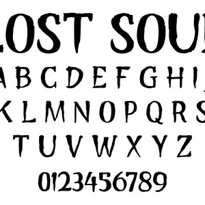 Lost Soul Font, Horror Alphabet SVG, Horror SVG Alphabet, Horror Font ...