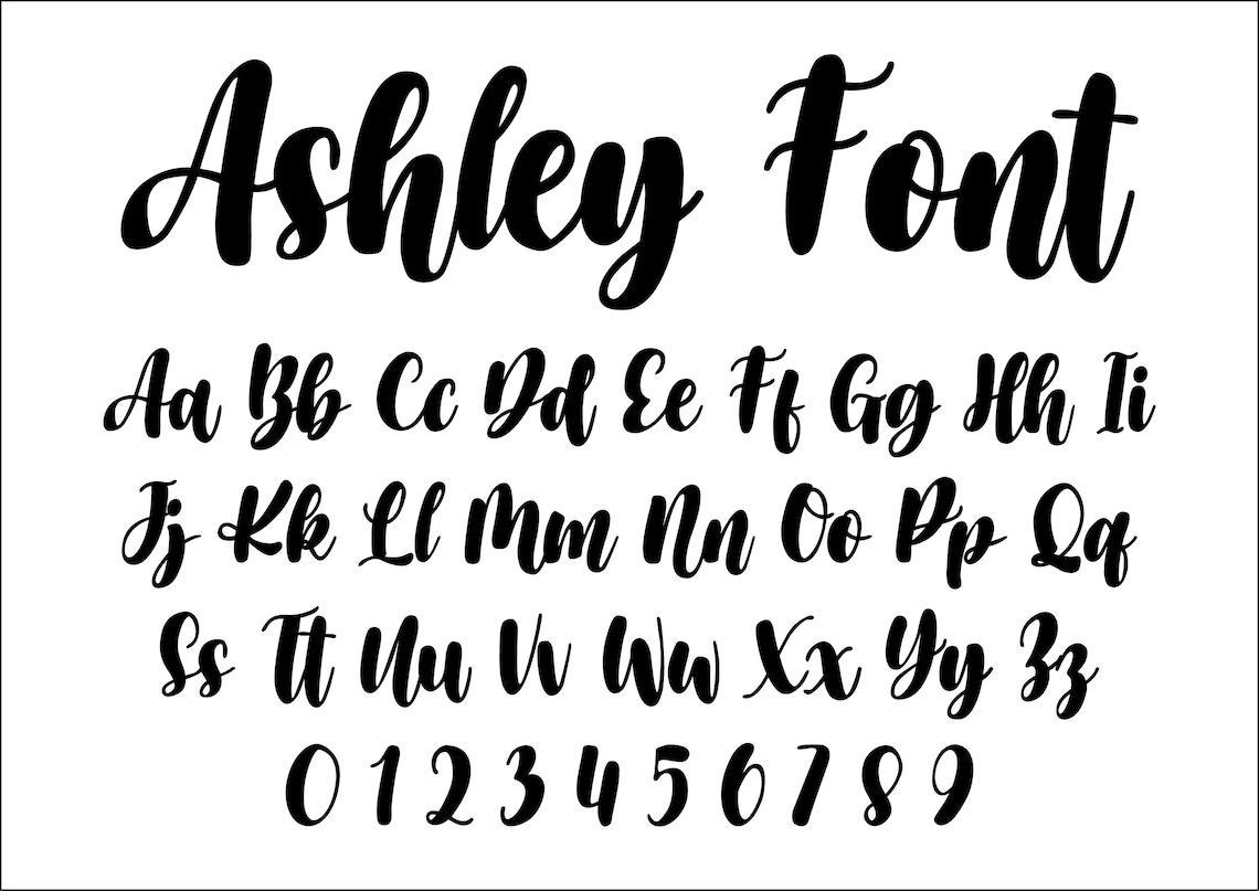 Ashley Font, Handwritten Script Font, Cricut Fonts, Calligraphy, Modern ...