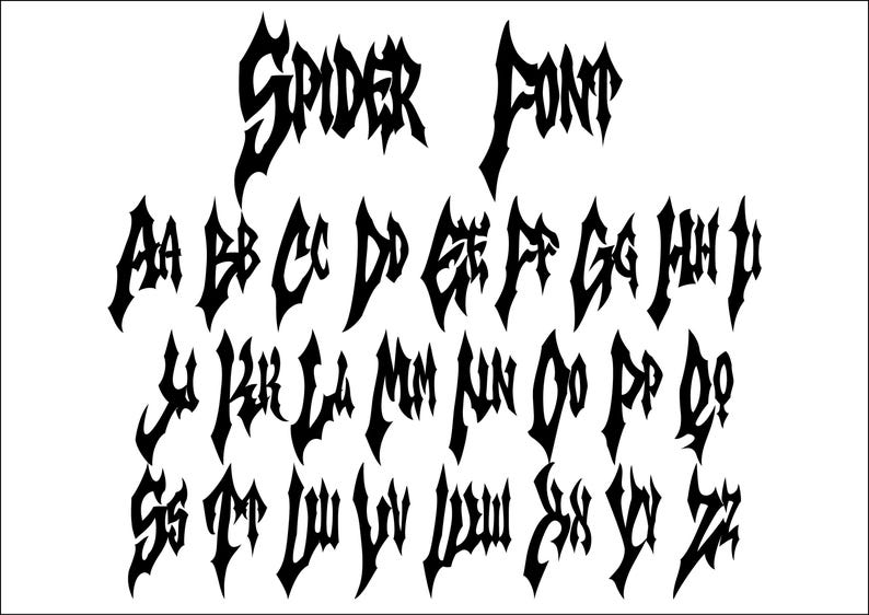 Horror Font SVG, Alphabet SVG, Instant Download, Font SVG, Hallowen Svg ...