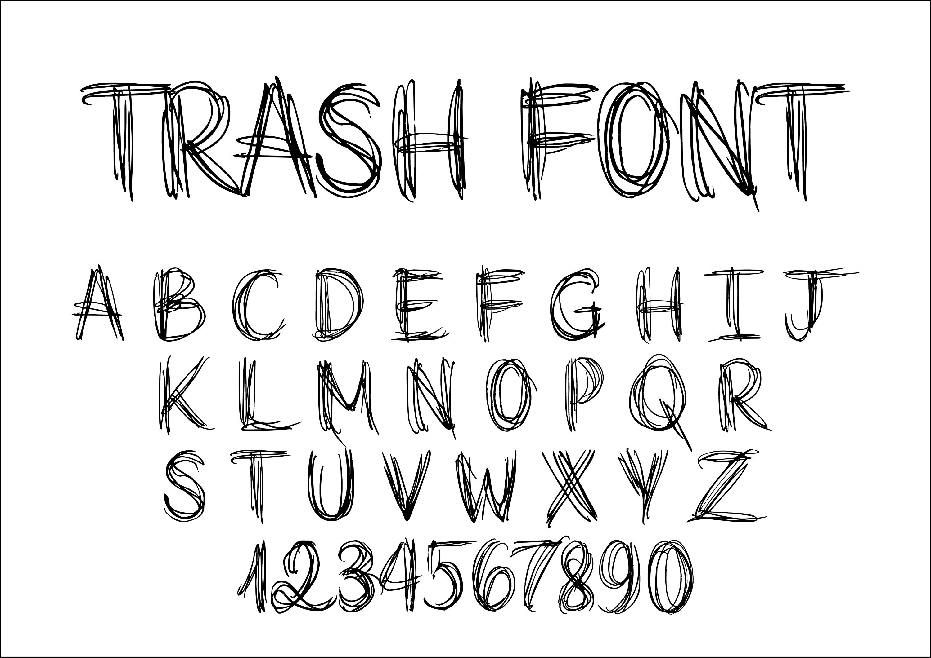 Doodle Letters PNG, Transparent Doodle, Alphabet Hand, Drawn Blank ...