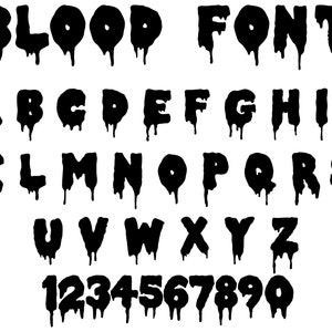 Bloody Font SVG, Drippping Font Svg, Bloody Letters, Bloody Alphabet ...