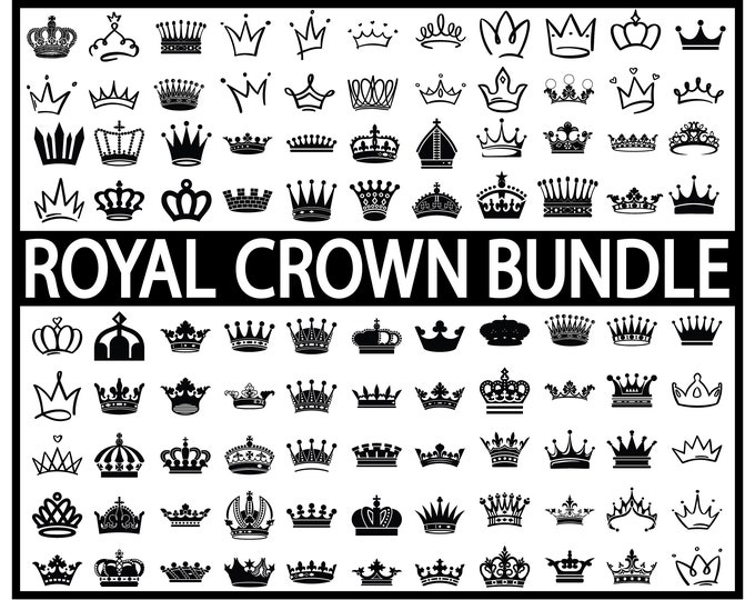 Crown SVG Bundle, Crown PNG Bundle, Crown Clipart, Crown SVG, Cut Files ...