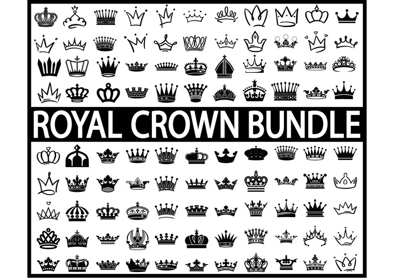Crown SVG Bundle, Crown PNG Bundle, Crown Clipart, Crown SVG, Cut Files ...