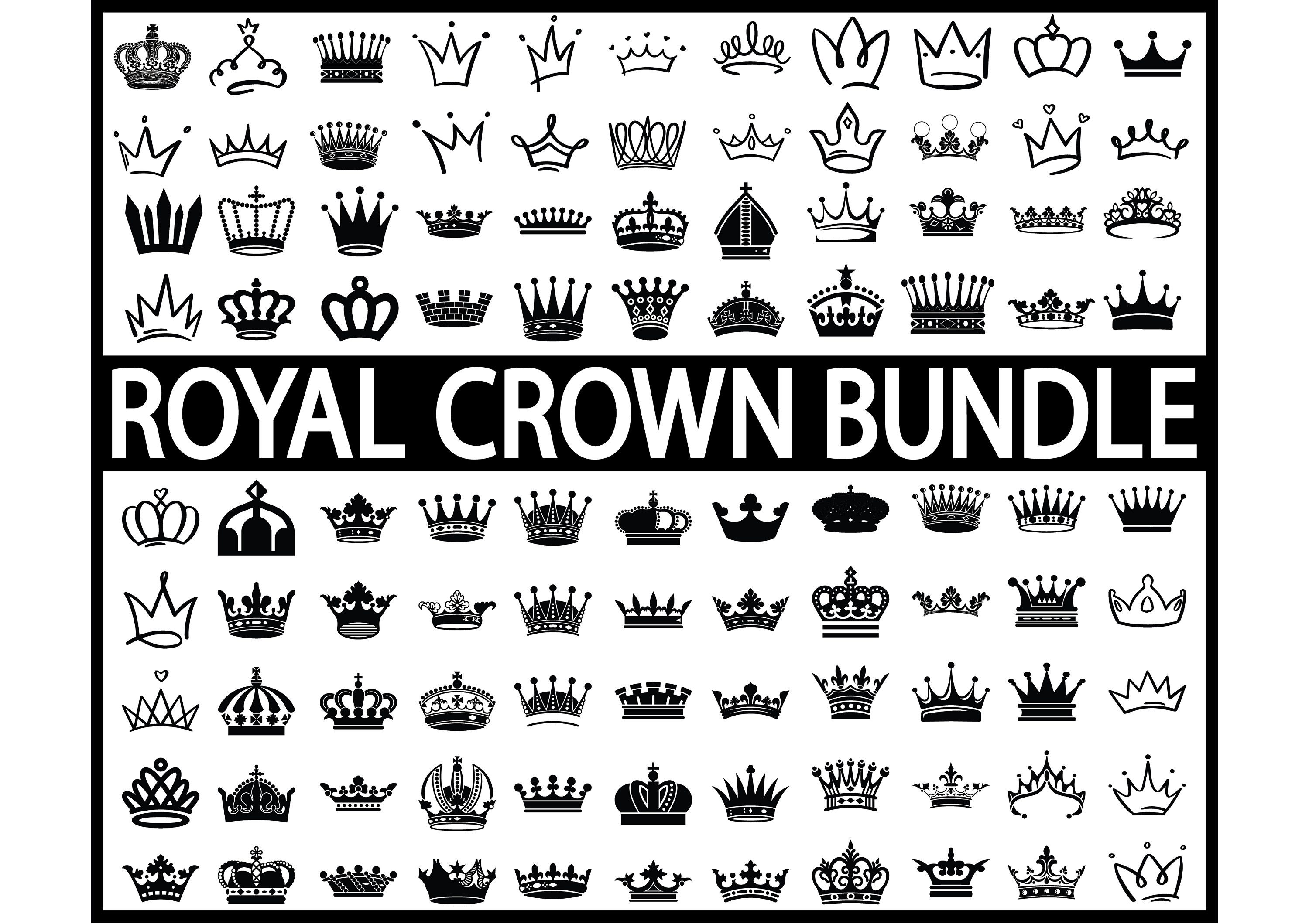 Crown SVG Bundle, Crown PNG Bundle, Crown Clipart, Crown SVG, Cut Files ...