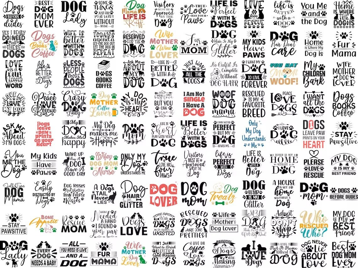 Dog Svg Bundle, Dog Cut Files, Dog Mom Svg, Dog Lover Svg, Dog Quote ...