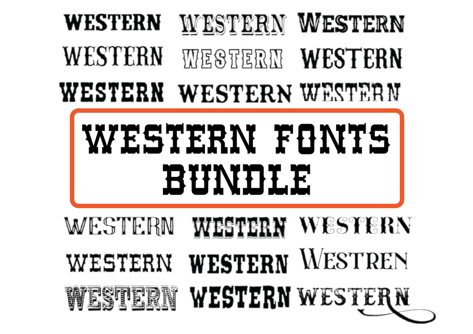 WESTERN FONT, Cowboy Font SVG, Old West Font, Western Font Styles, Old ...