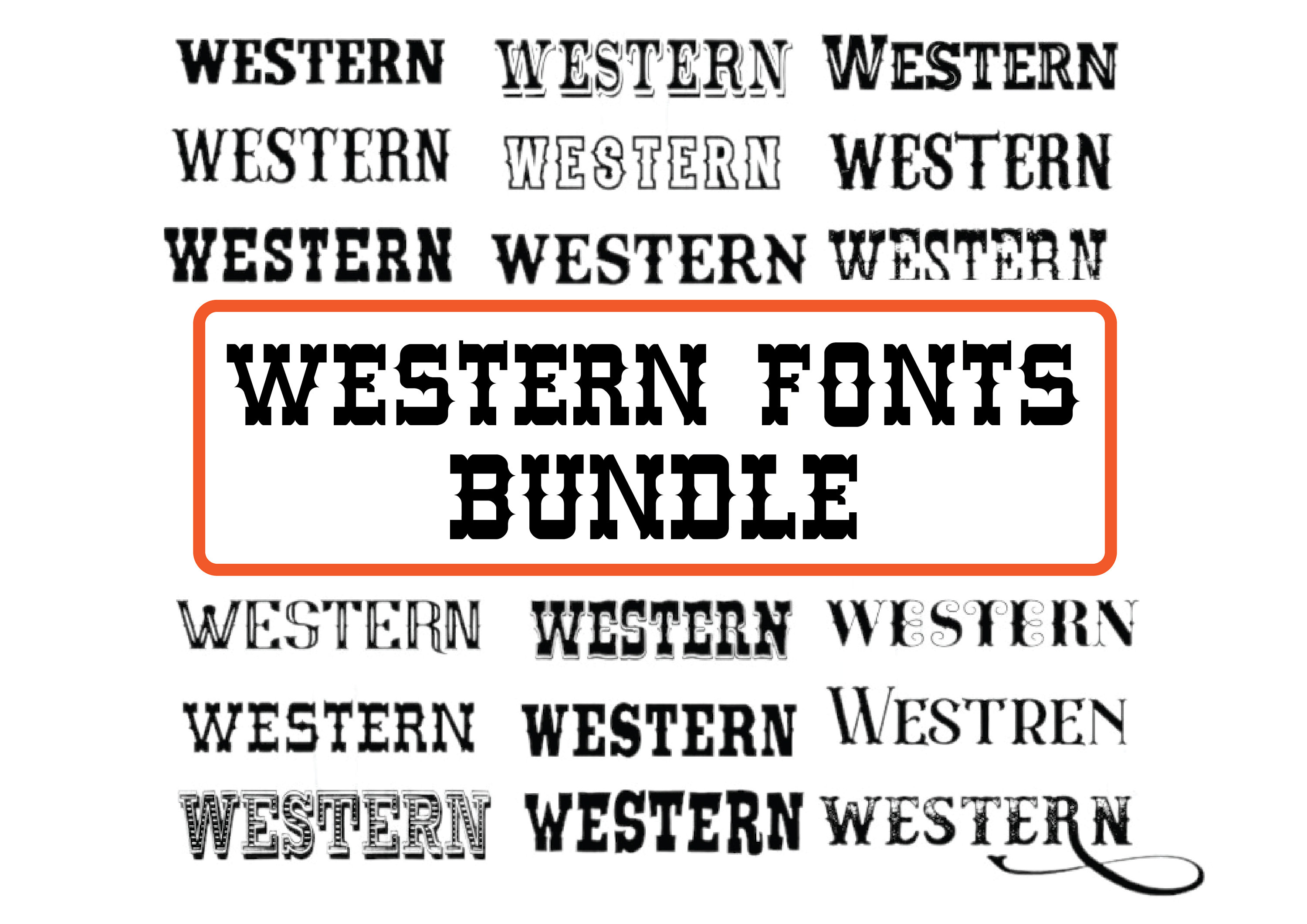 WESTERN FONT, Cowboy Font SVG, Old West Font, Western Font Styles, Old ...