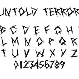 Untold Terror, Horror Alphabet Svg, Horror Svg, Instant Download, Blood ...