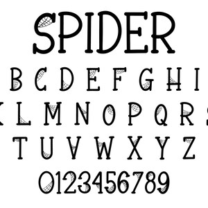 Spider Font SVG, Spider Alphabet SVG, Spider Font, Spider Web Font ...