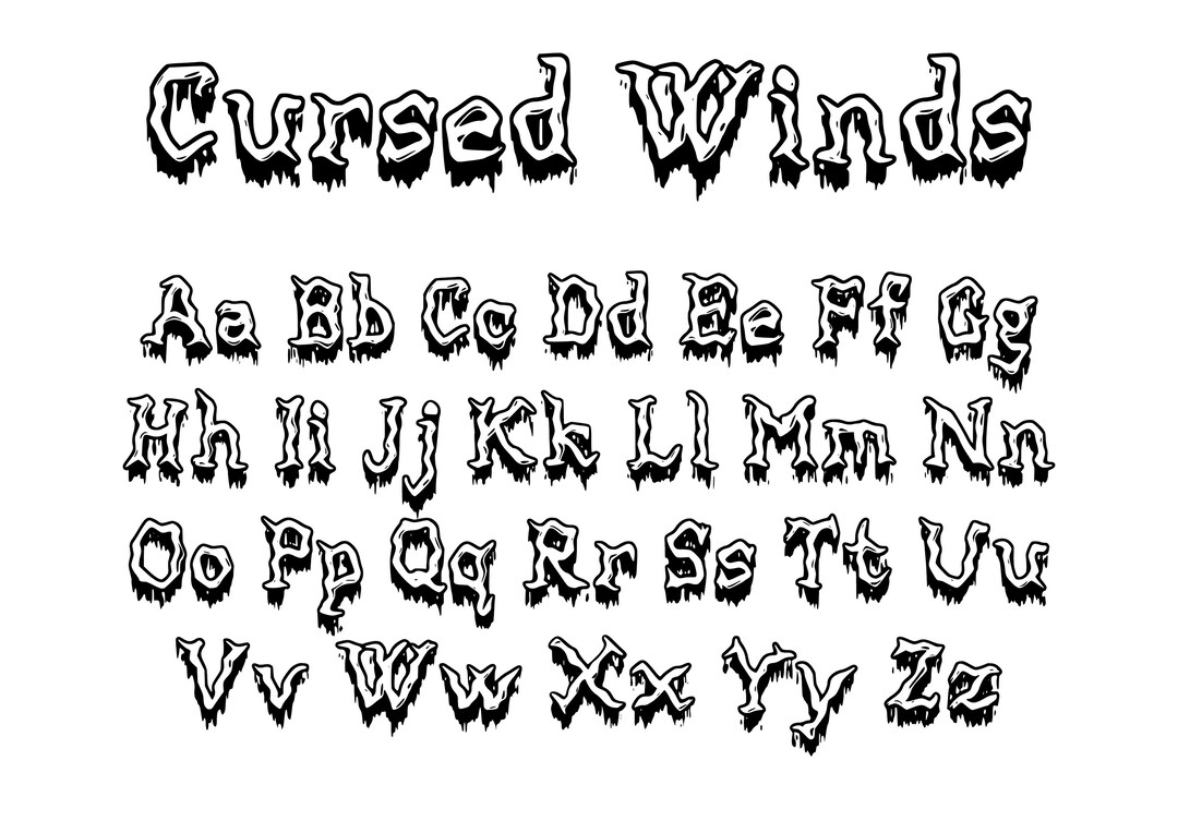 Cursed Winds, Dripping Font, Graffiti Font, Bubble Font, Bubble Fonts ...