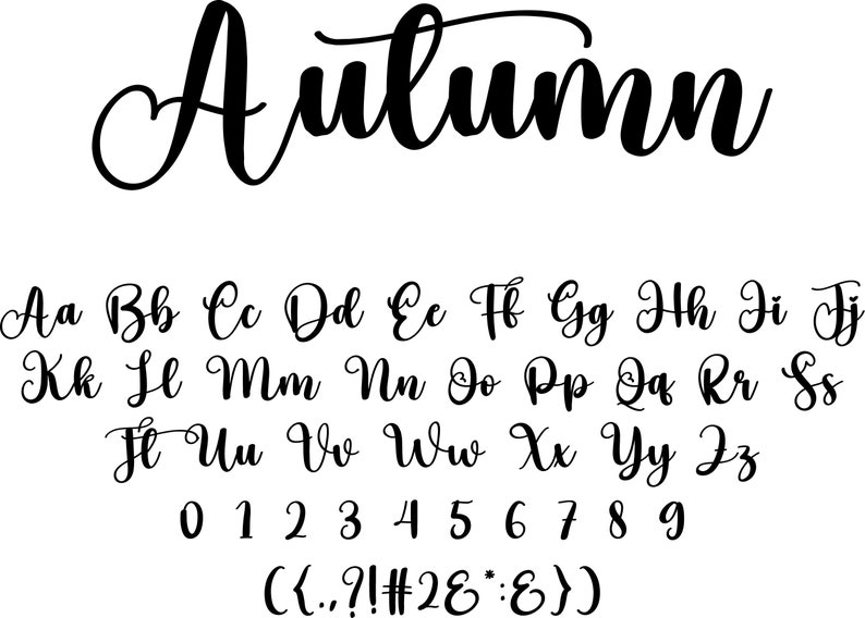 Autumn Font, Handwritten Font, Cricut Font, Procreate Font, Cute Font ...