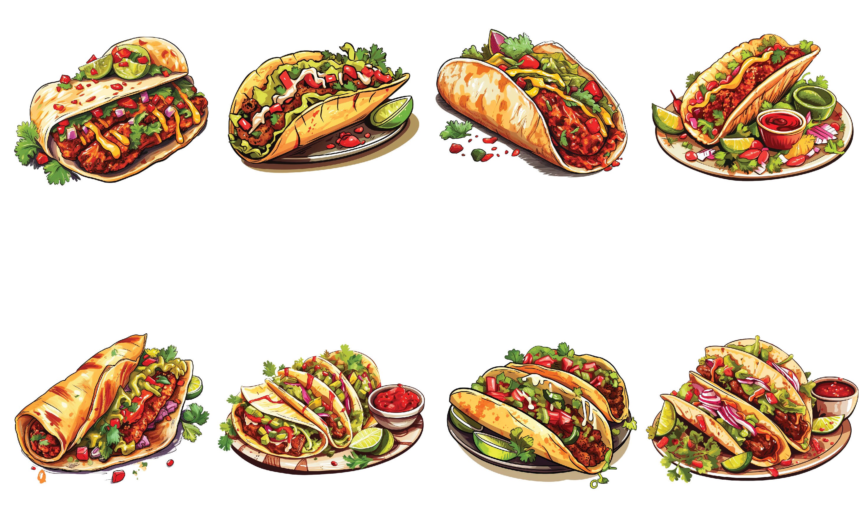 Mexican Food Cliparts, Mexican Food PNG, Mexican Food Illustration ...