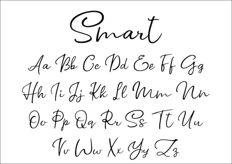 Smart Font Svg, Teacher Font Svg, Calligraphy Font, Script Font, Cricut ...