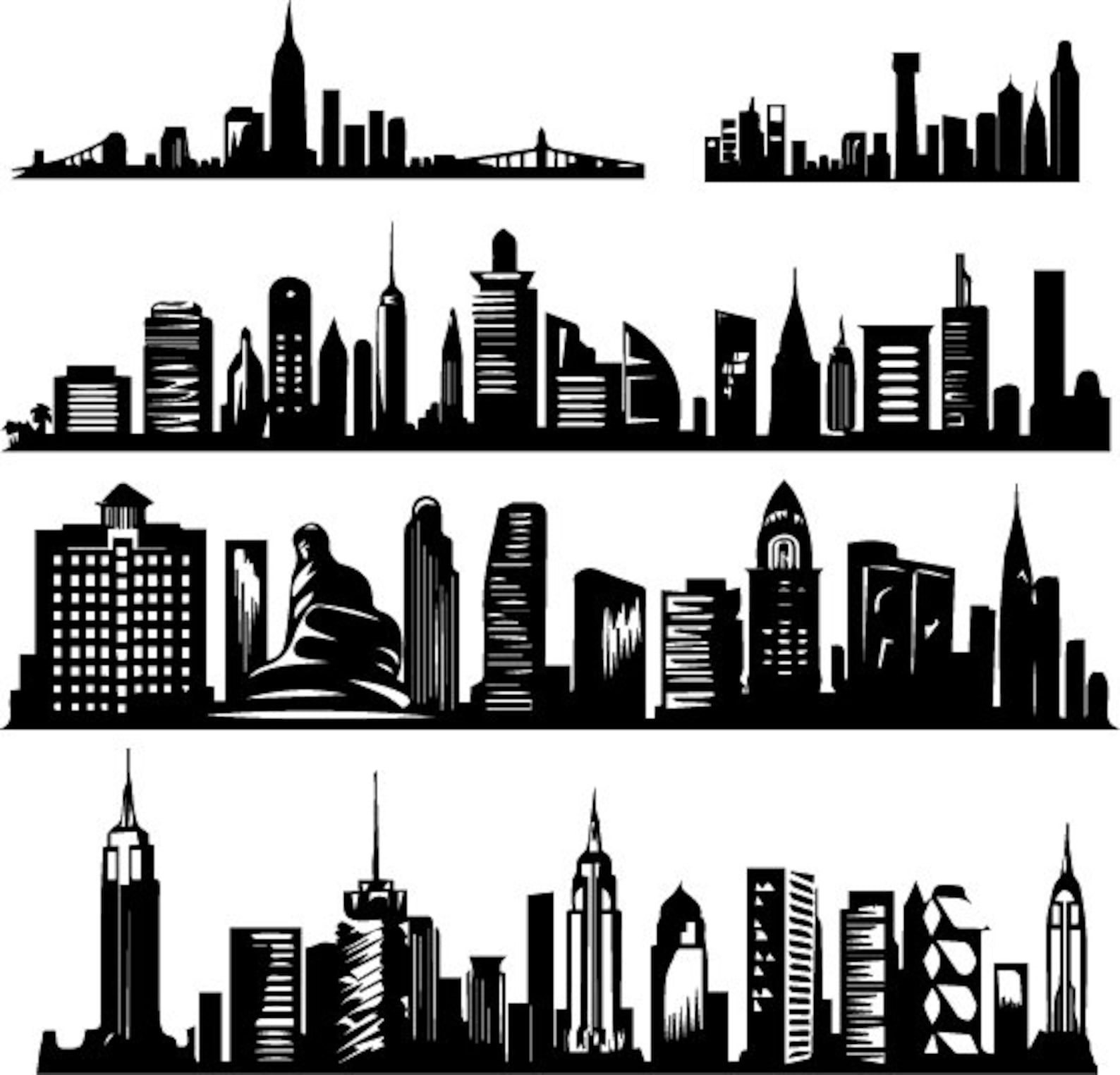 Cityscape SVG Bundle, Cityscape Vector, Cityscape Cut Files, City ...