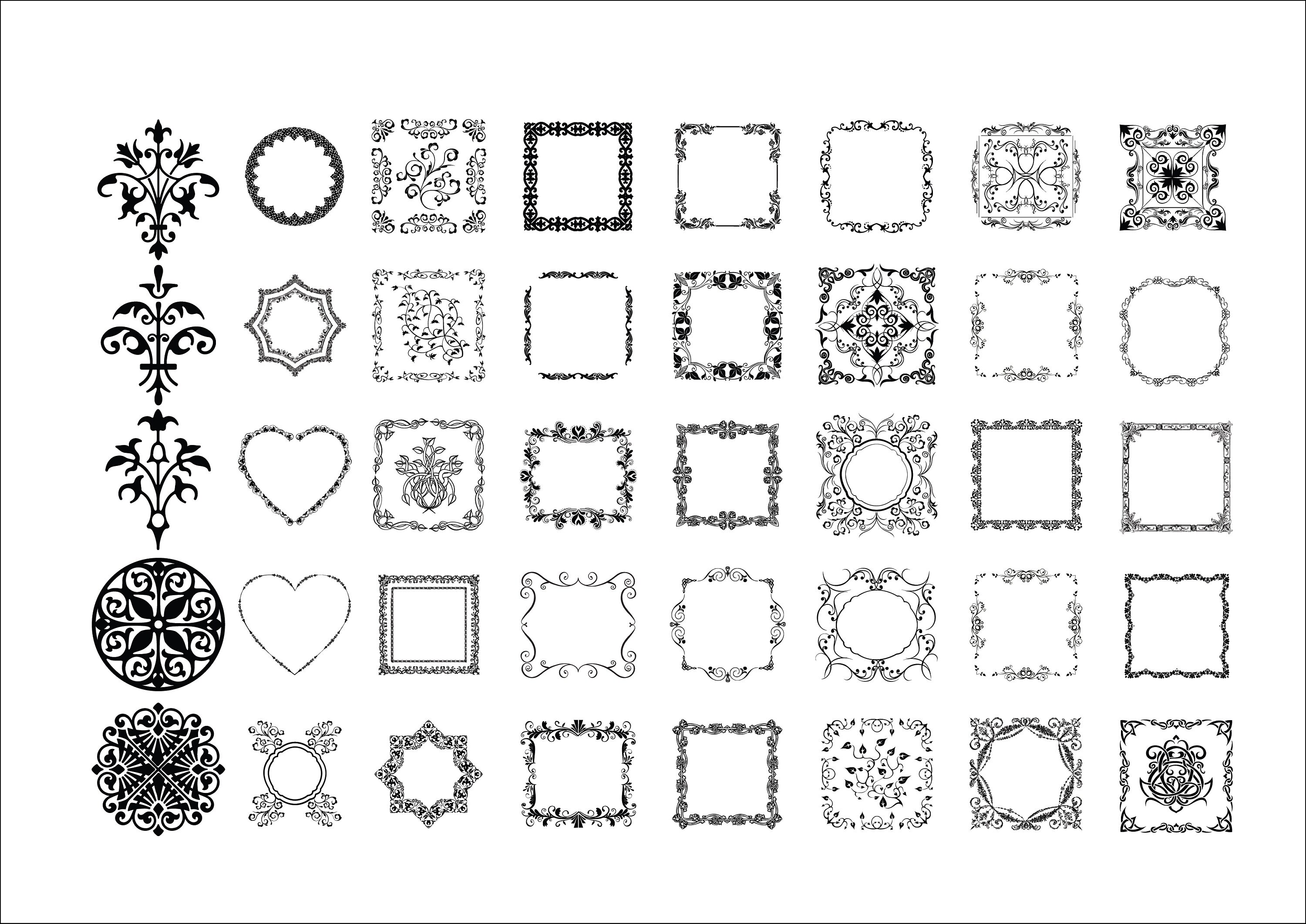 Decorative Elements SVG, Ornaments Svg, Flourishes SVG, Swirls SVG ...