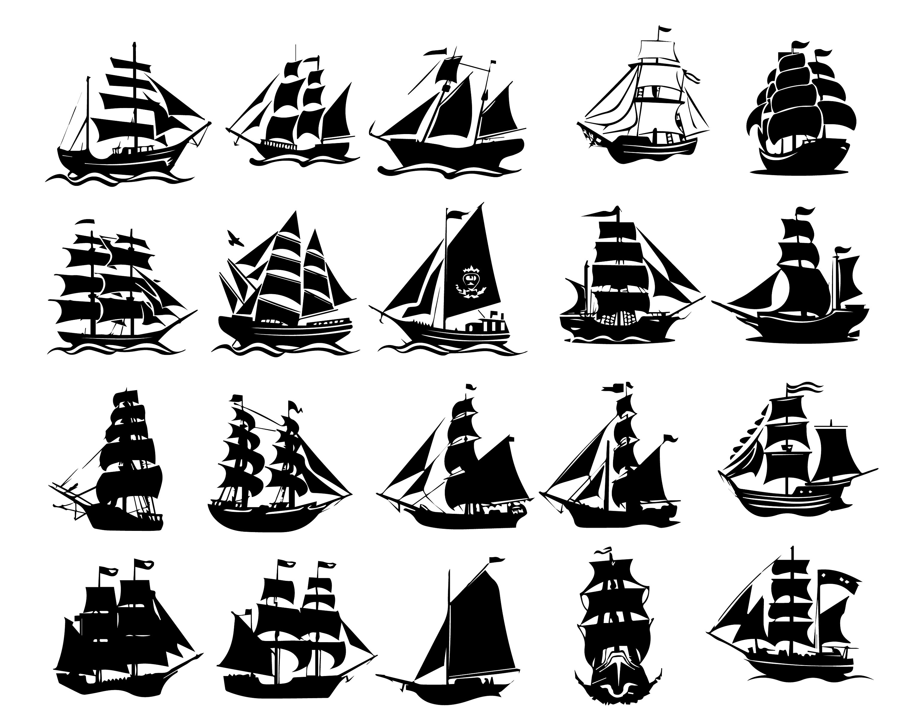 Pirate Ship SVG, Black Ship Svg, Pirate SVG, Pirate Ship Silhouette SVG ...