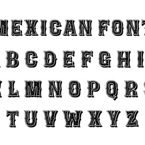 MEXICAN TEQUILA FONT, Mexican Alphabet, Mexican Letters, Letters and ...