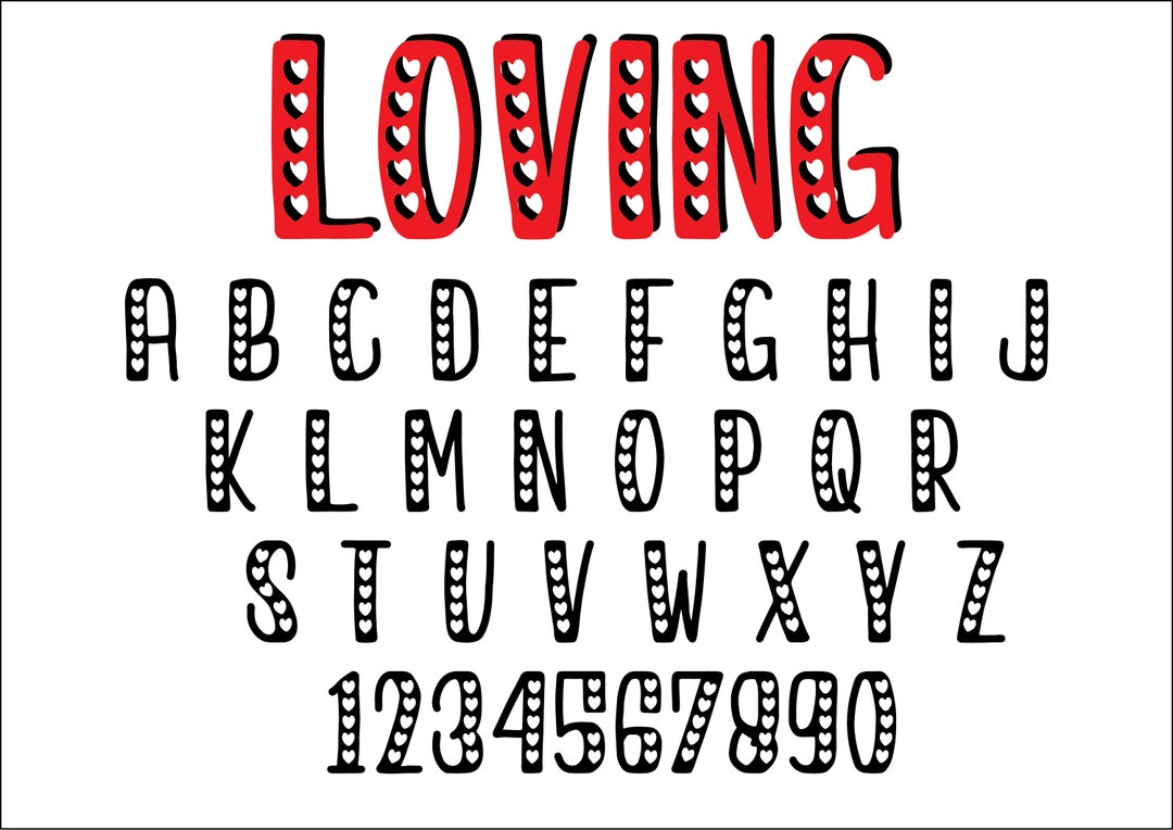 Valentine Font TTF, Heart Font, Valentines Day, Loving Font, Cute ...